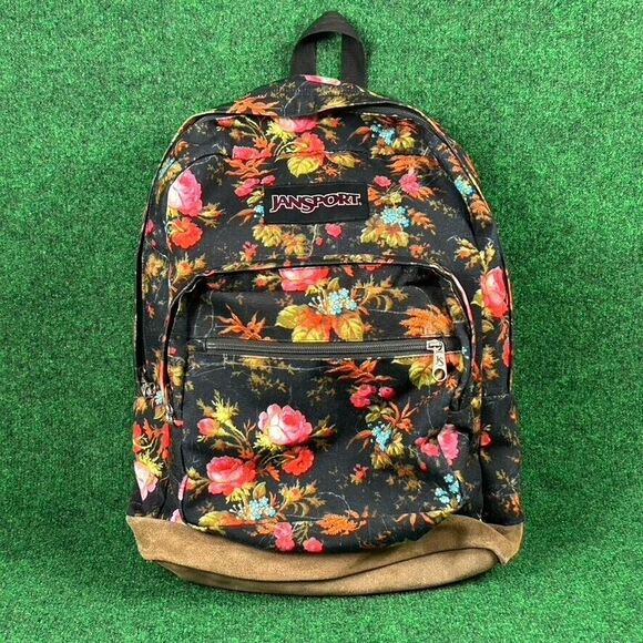 Jansport | Bags | Jansport Right Pack Expressions Backpack Black Floral ...